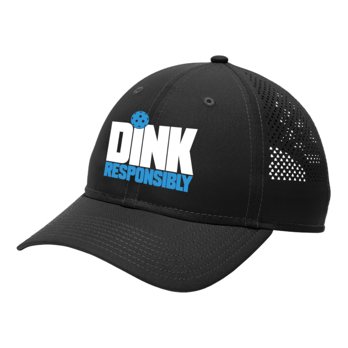 Dink Responsibly Unisex Perforated Performance Cap – Drop Shot Pickleball