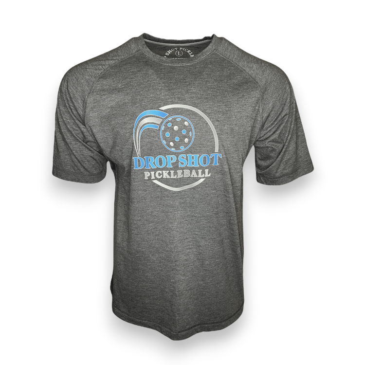 Men's Drop Shot Pickleball® Performance Raglan Tee - Blue Sky Logo